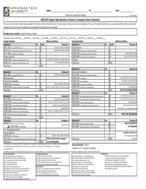 Fillable Online 2020-2021 Degree Map-Bachelor of Science in Computer ... Fax Email Print - pdfFiller