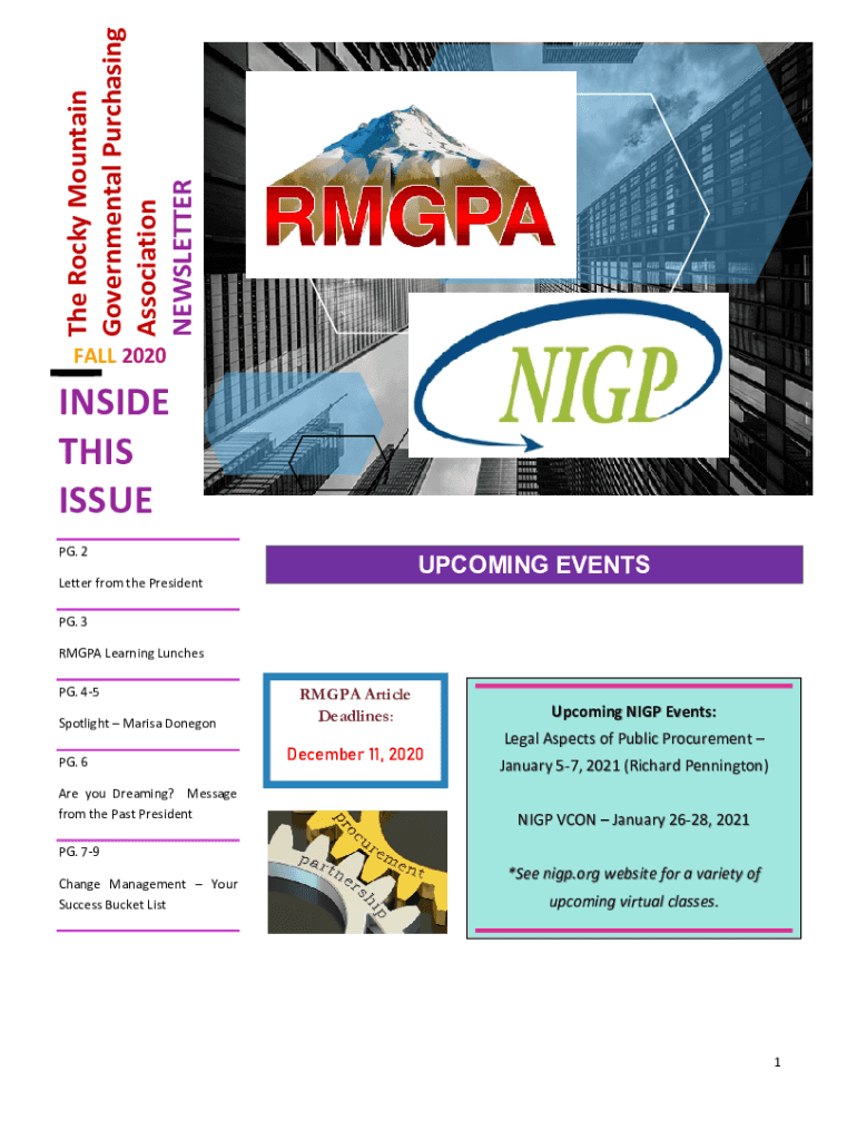 Fillable Online NIGP Chapters NIGP Fax Email Print - pdfFiller