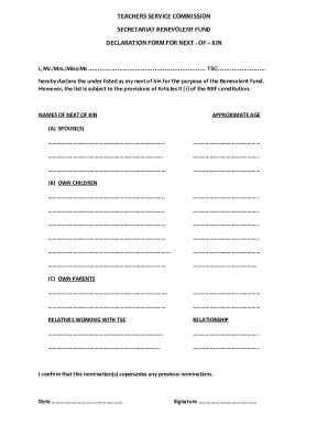 Fillable Online All Teachers Service Commission (TSC) Forms and ...