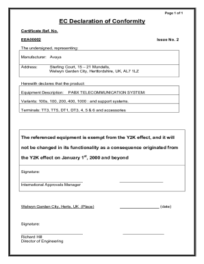 Fillable Online What Is a Certificate of Conformity (COC) and How To ...