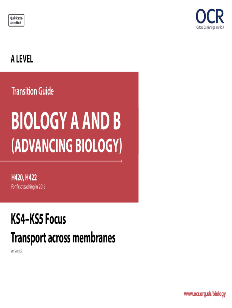 Fillable Online Transition from GCSE to A Level Biology - Oxford ... Fillable Online Transition from GCSE to A Level Biology - Oxford ...