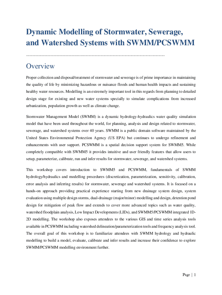 Fillable Online gian iitkgp ac Storm Water Management Model (SWMM ...