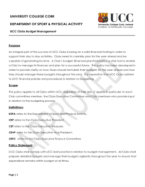 Fillable Online Club Management Support DocumentsUniversity College ...