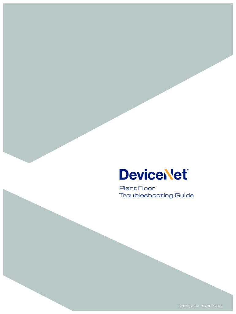 Fillable Online PUB00147 DeviceNet Plant Floor Troubleshooting Guide.doc Fax Email Print - pdfFiller