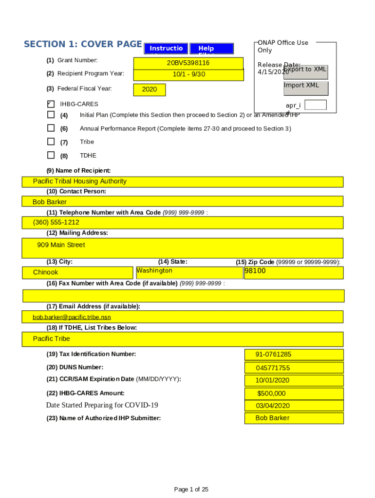 SECTION 1: COVER PAGE - Isabella Indian Reservation Doc Template ...