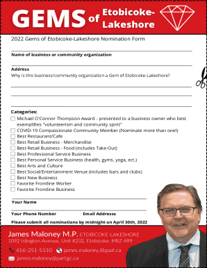 Fillable Online GEMS E-L 2022 Nomination Form Fax Email Print - pdfFiller