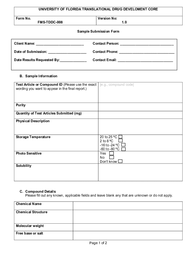 Fillable Online Pathology Core Lab Request Form - UF CTSI Fax Email ...