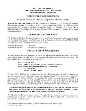 STATE OF CALIFORNIA DEPARTMENT OF INDUSTRIAL RELATIONS Division of Workers Compensation Doc ...