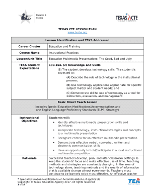 Lesson Plan: How to Teach Texas StyleTX CTE Resource Center Doc ...