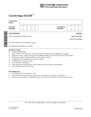 Fillable Online Cambridge IGCSE results statistics Fax Email Print ...