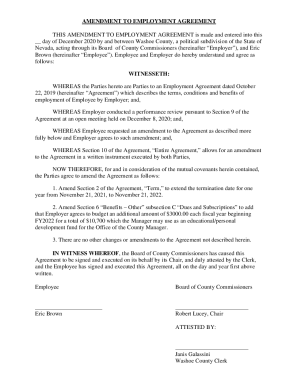 Fillable Online Amendment to Employment Agreement - SECAMENDMENT TO ...
