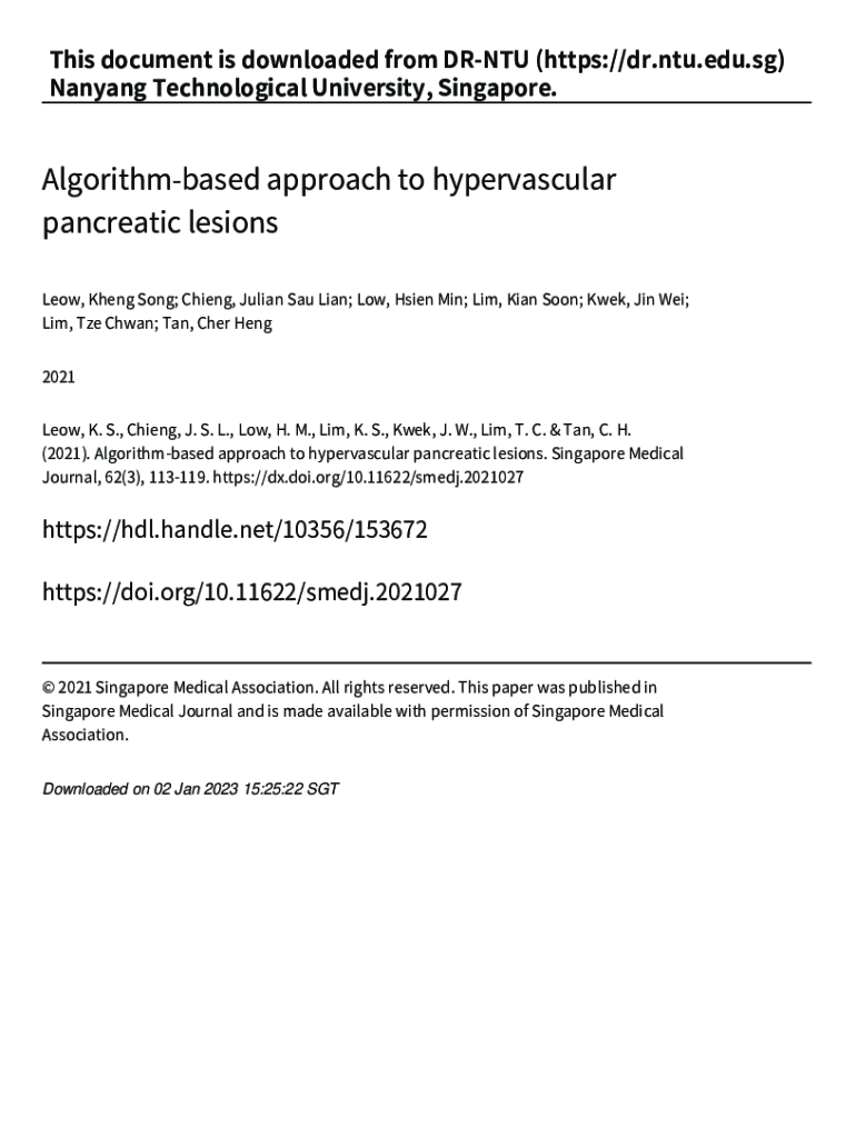 Fillable Online Algorithmbased approach to hypervascular pancreatic lesions Fax Email Print ...