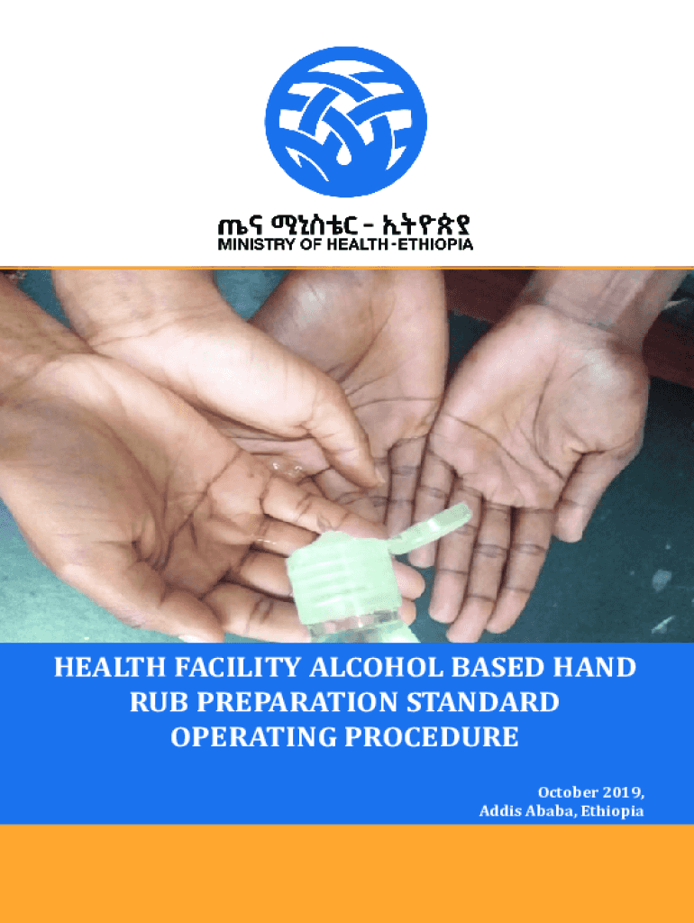 Fillable Online HEALTH FACILITY ALCOHOL BASED HAND RUB PREPARATION ...