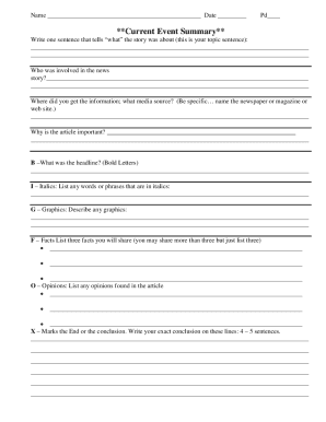 Fillable Online How to Write One Sentence Summary Effectively - INK Fax ...