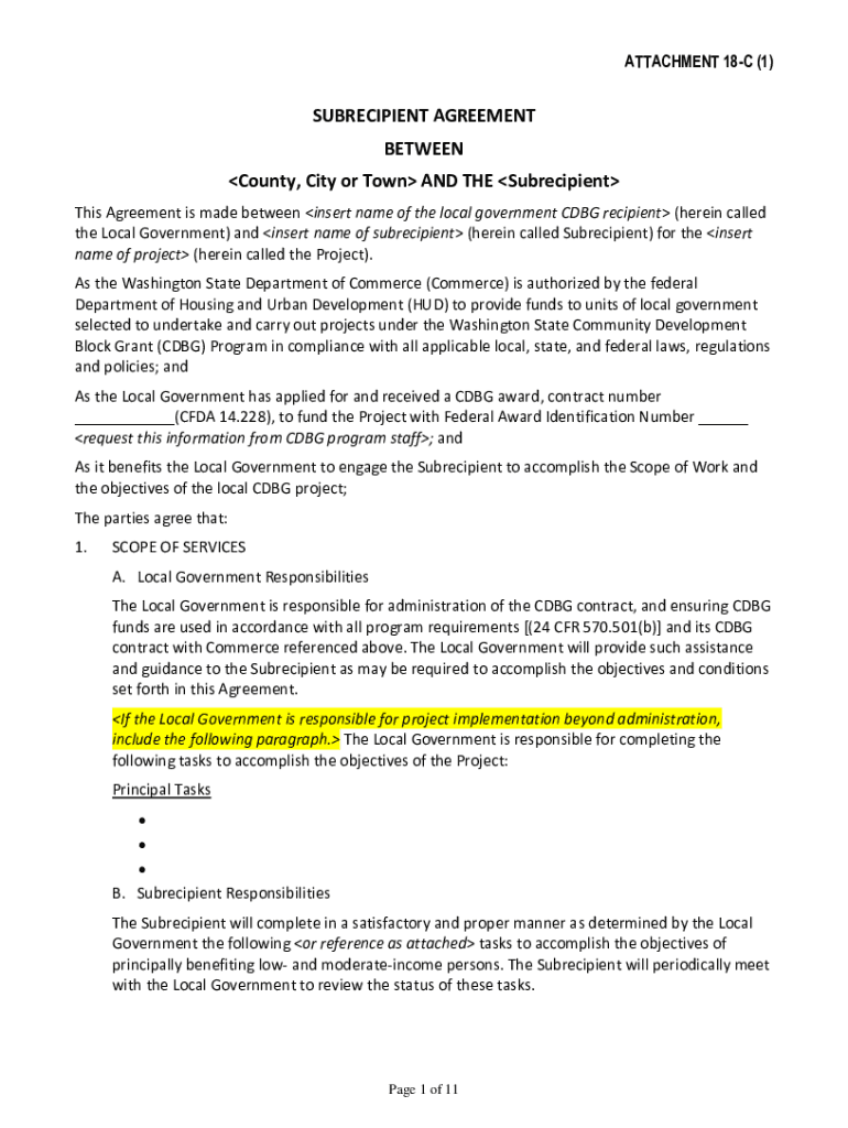 Fillable Online 18-C-Sample-Subrecipient-Agreement.pdf Fax Email Print ...