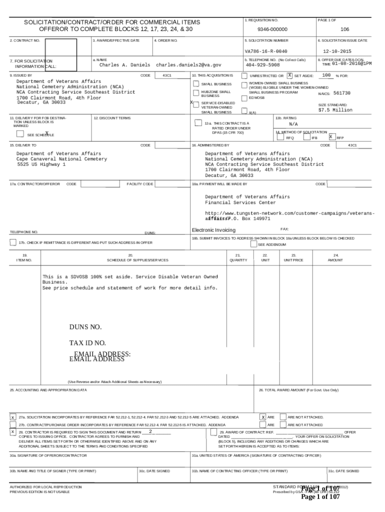 a.1 sf 1449 solicitation/contract/order for commercial items Doc ...