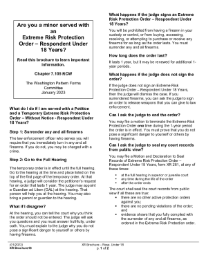Fillable Online Were you served with an Extreme Risk Protection Order ...