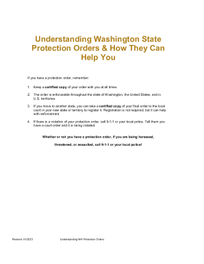 Fillable Online Understanding Washington State Protection Orders & How ...