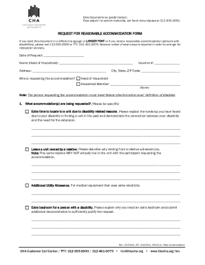 Fillable Online REQUEST FOR REASONABLE ACCOMMODATION FORM Fax Email ...