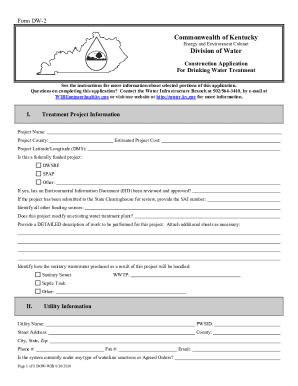 Fillable Online eec ky Fillable Online dep ky construction application ...