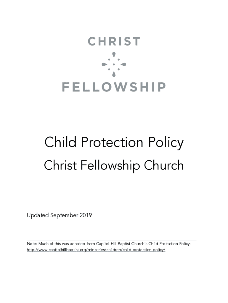Fillable Online Child Protection Policy Fax Email Print - pdfFiller