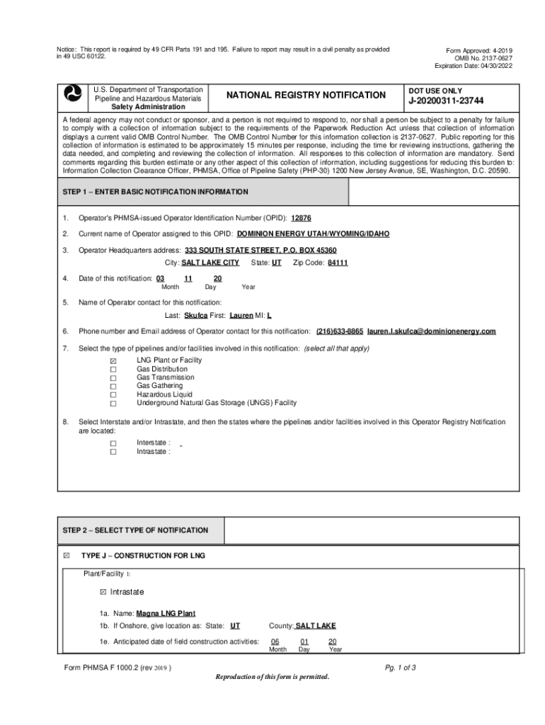 Fillable Online 49 CFR 195PHMSA - Pipeline and Hazardous Materials ...