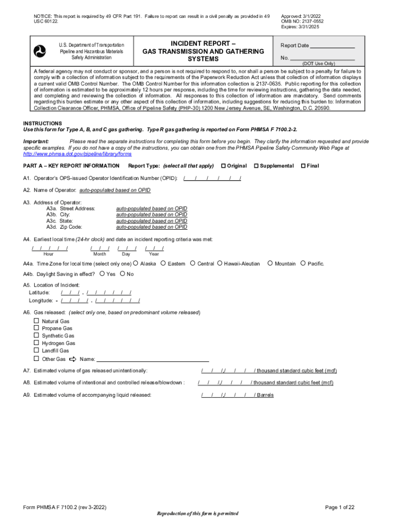 Fillable Online eCFR :: 49 CFR Part 191 -- Transportation of Natural ...
