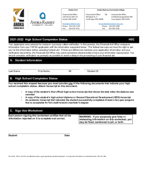 Fillable Online 2016-2017 High School Completion Status HSC A. Student ...