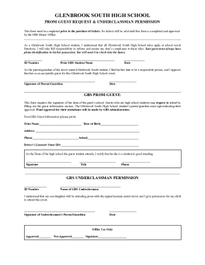 Fillable Online studylib.netdoc7884469Prom Guest request form ...