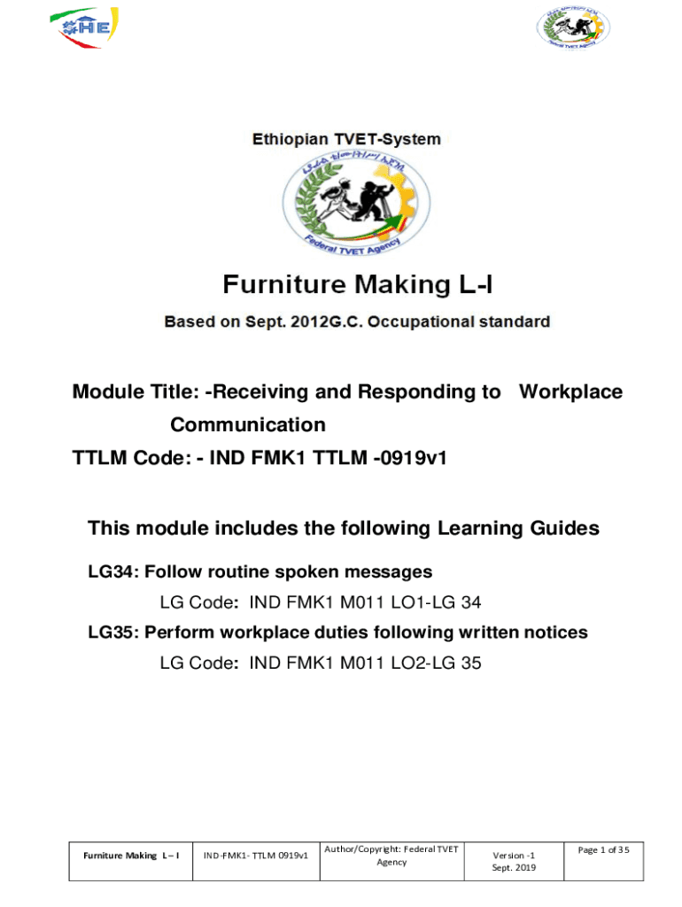 Fillable Online Module Title: -Receiving and Responding to Workplace ...
