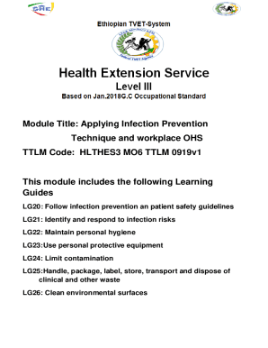 Fillable Online Module Title: Applying Infection Prevention Technique ...