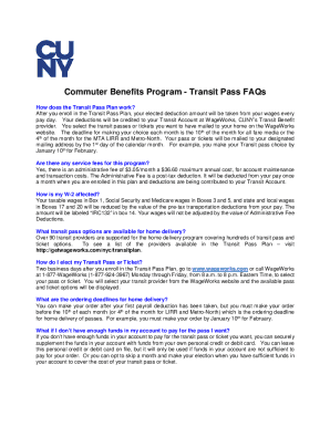 Fillable Online commuter-benefits-FAQs - New York Citycommuter-benefits-FAQs - New York CityFAQ ...