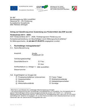 Fillable Online esf32antragbildungsscheck... - MAGS NRW Fax Email Print ...