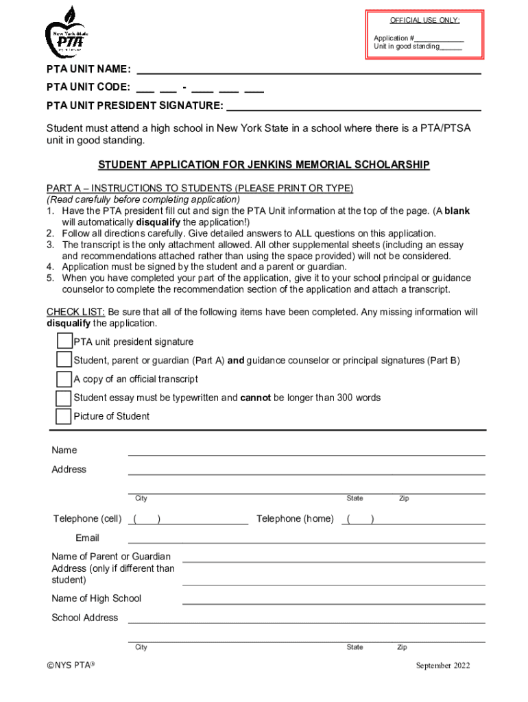 Fillable Online The Local Unit PTA - California State PTA Fax Email ...