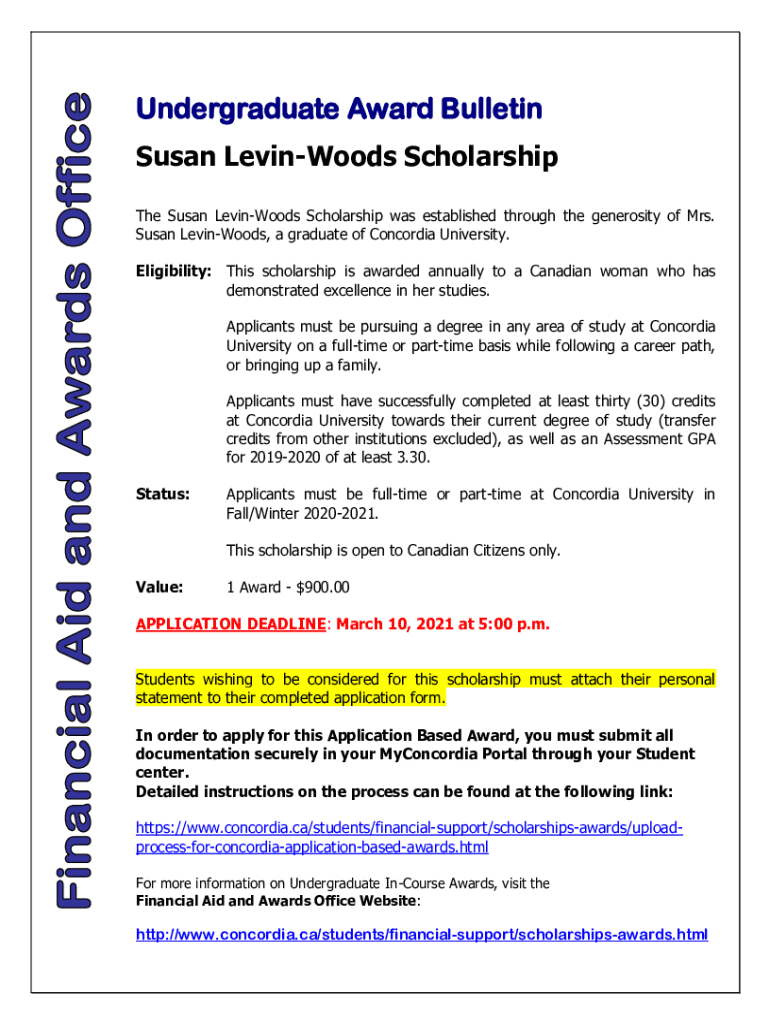 Fillable Online Fillable Online Undergraduate Undergraduate Award ...