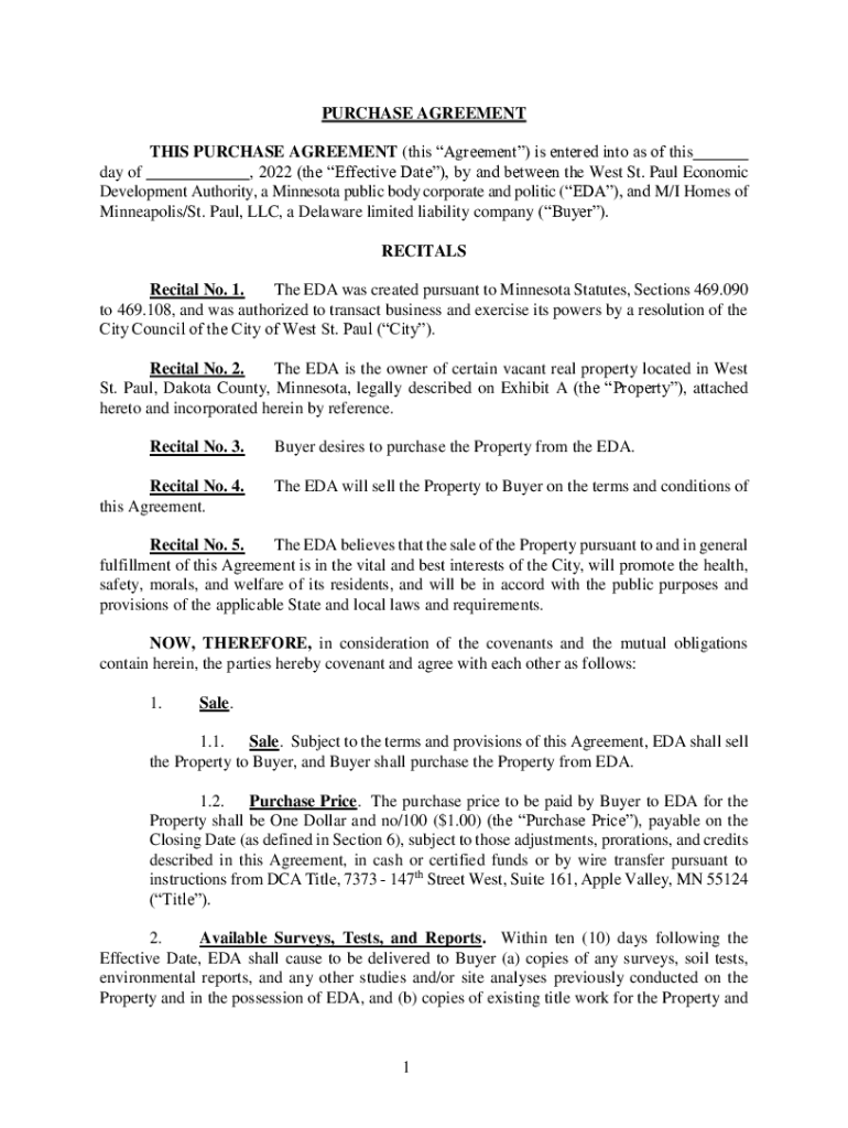 Fillable Online purchase-agreement.docx - State ofPURCHASE AGREEMENT ...