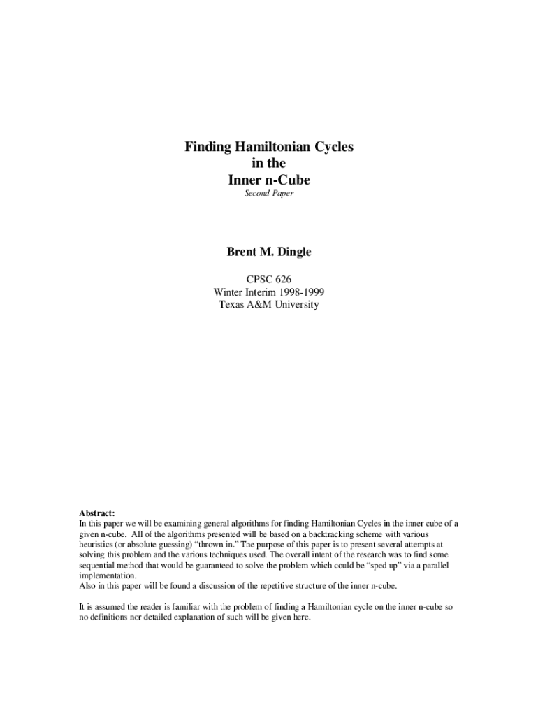 Fillable Online Hampart2pdf Finding Hamiltonian Cycles In An Inner N Cube Fax Email Print 