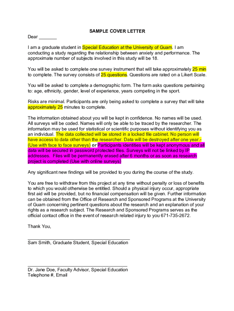 Fillable Online IRB-Sample-Cover-Letter.doc Fax Email Print - pdfFiller