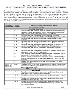 Fillable Online ISO 9001 QMS documentationHow to structure it ...