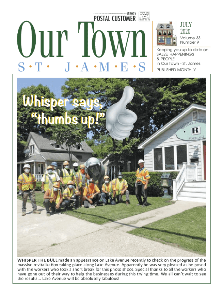 Fillable Online ECRWSS US Postage PAID Our Town POSTAL CUSTOMER Permit ...