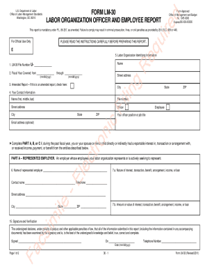 Fillable Online Form LM-30 Fact SheetU.S. Department of LaborLabor ...