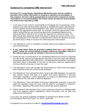 Fillable Online Guidance for completing CME referral form - Procedures ...