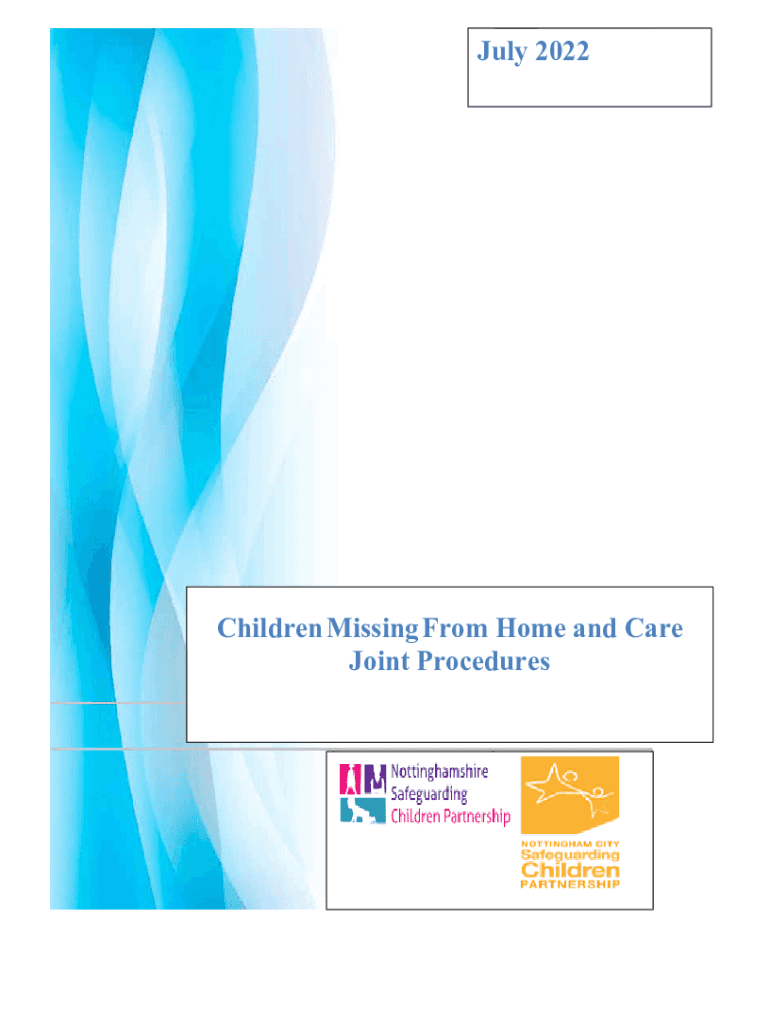 Fillable Online Children Missing from Home and Care Joint Protocol Fax ...