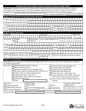 Fillable Online doh wa Reporting COVID-19 Test Results - Washington ...