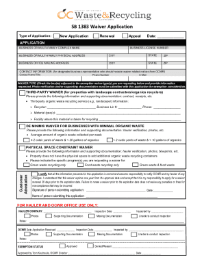 Fillable Online SB 1383: CalRecycle's Organic Waste Recycling ...
