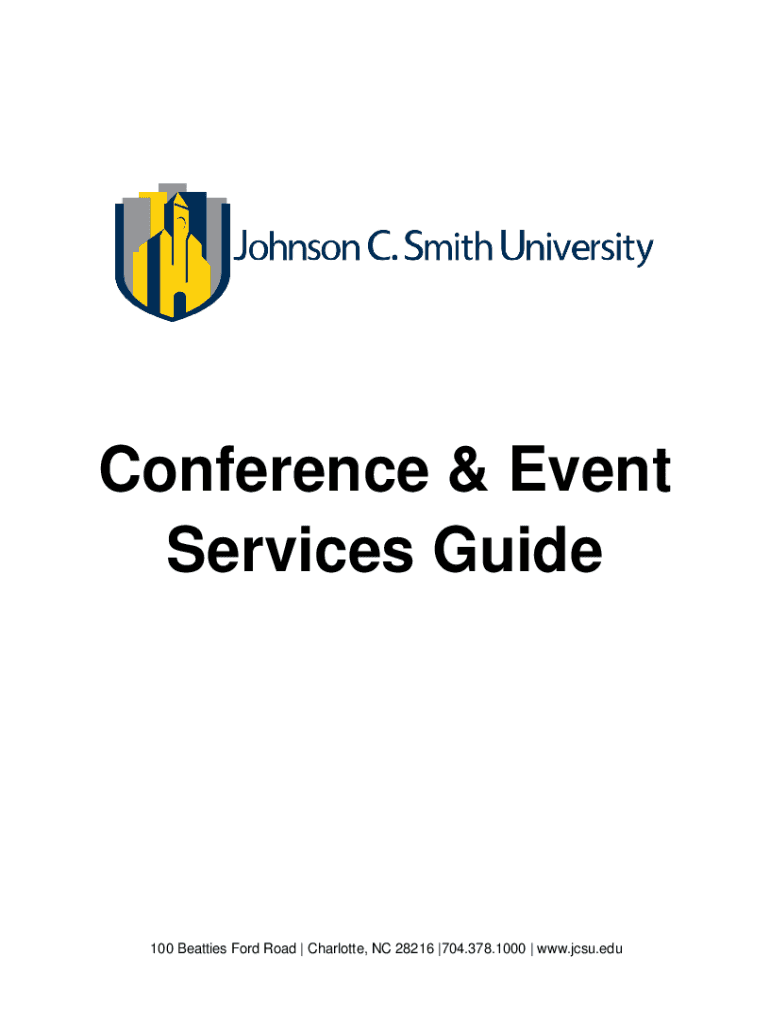 Fillable Online JCSU Conference and Event Services Guide rev4.docx Fax ...