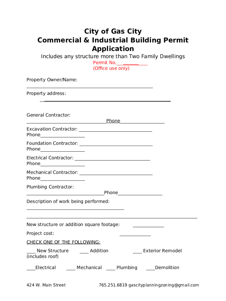 City of HartsvilleCommercial Building Permit Application Doc Template ...