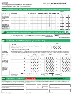 Fillable Online eFORMAT Parent Portal Electronic Free or Reduced Meal ...