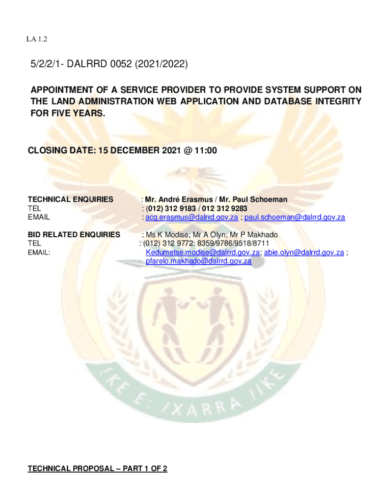 Fillable Online 5/2/2/1- DALRRD 0052 (2021/2022) - Department of ...