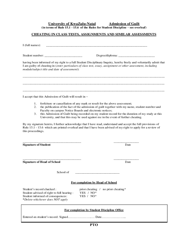 Fillable Online Admission-of-Guilt-Form-for-Cheating-in-Class-Test.pdf ...
